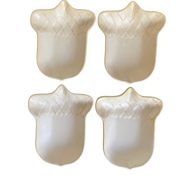Pottery Barn | Dining | Pottery Barn Acorn Shaped Stoneware Snack Bowls ...